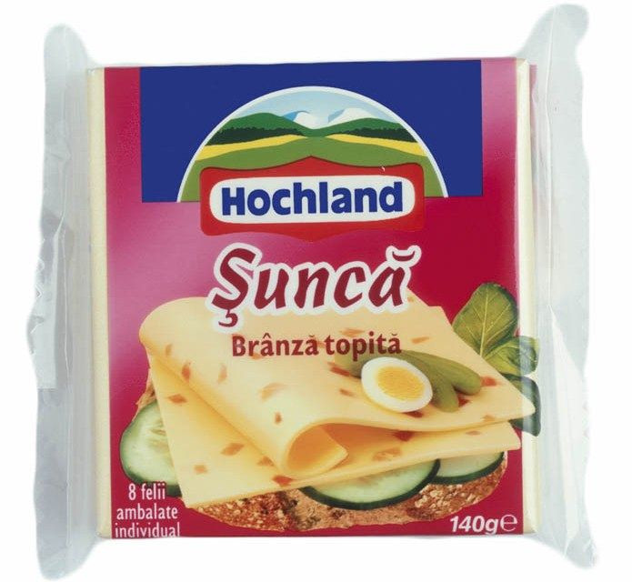Branza Topita Feliata cu Sunca HOCHLAND 140g