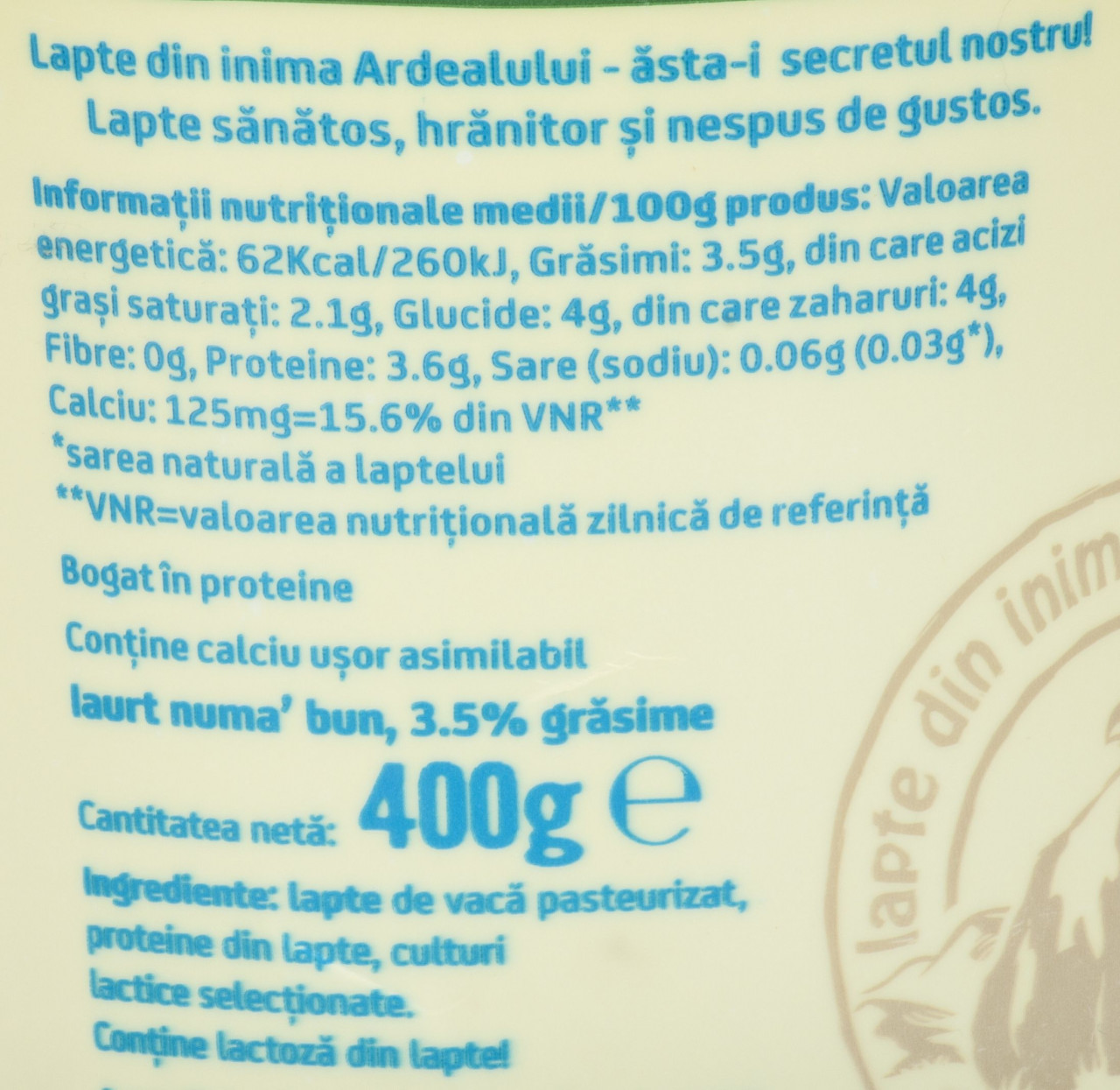 Iaurt Pur si Simplu 3% NAPOLACT 375g