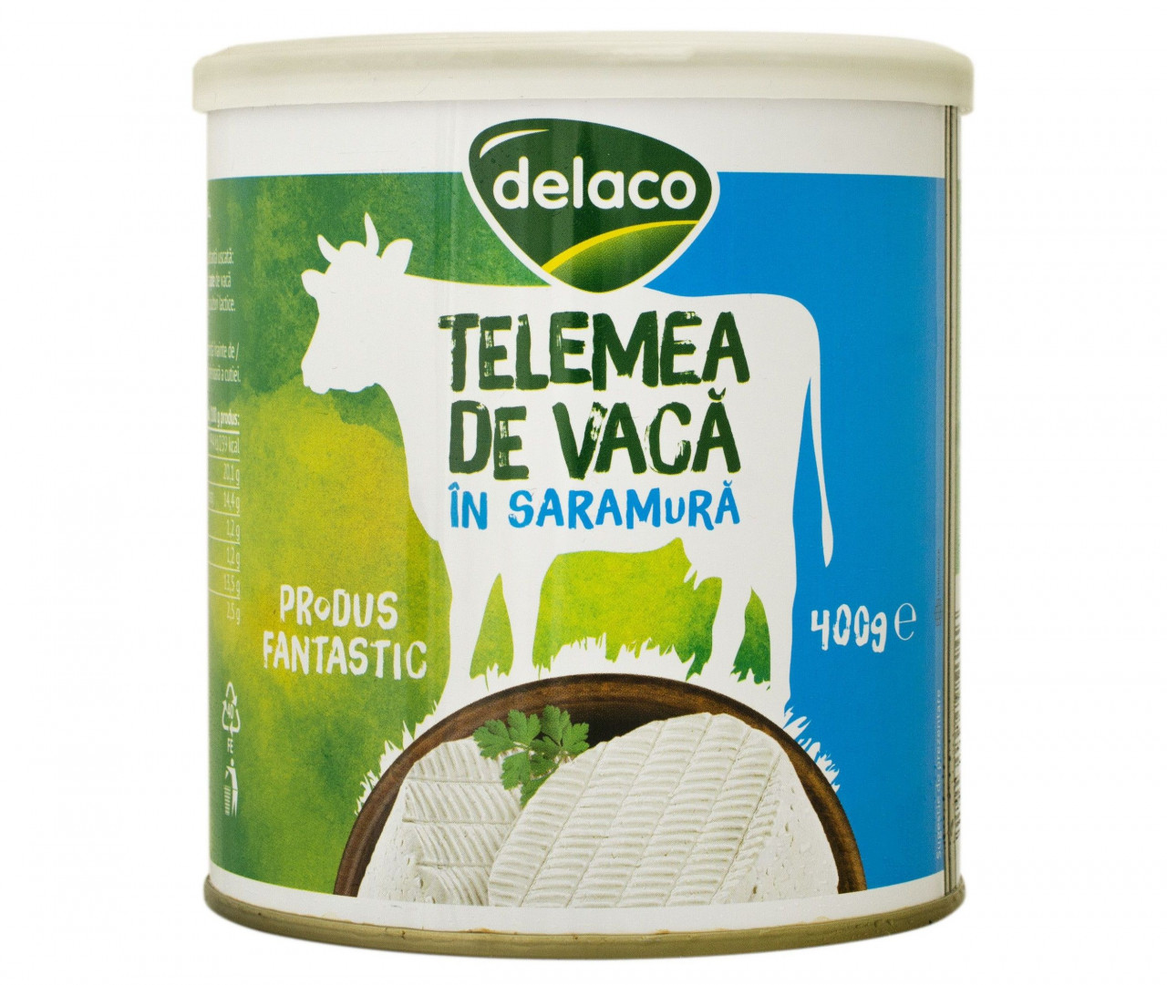 Telemea de Vaca in Saramura DELACO cutie 400g