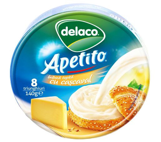Branza Topita Triunghiuri cu Cascaval DELACO 140g