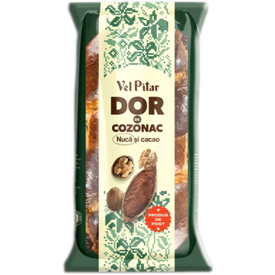 VEL PITAR Cozonac de la Buni cu Nuca si Cacao 500g