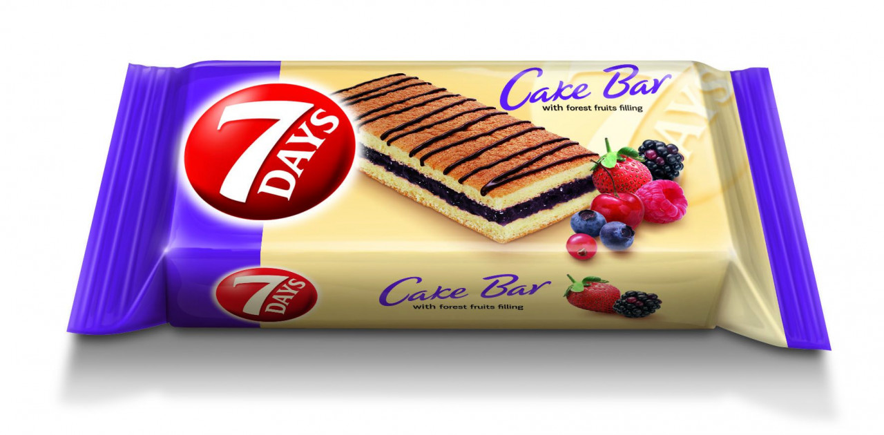 7 DAYS Cake Bar Prajitura Mini cu Fructe de Padure 16x30g