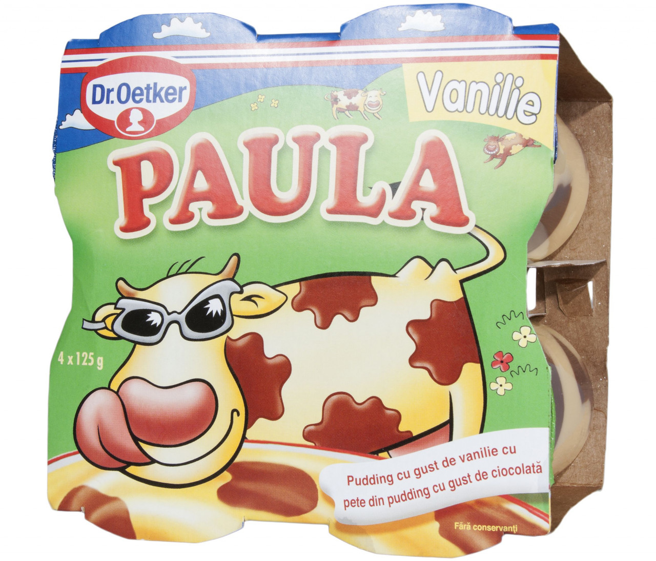 Budinca de Vanilie si Ciocolata PAULA 4x125g