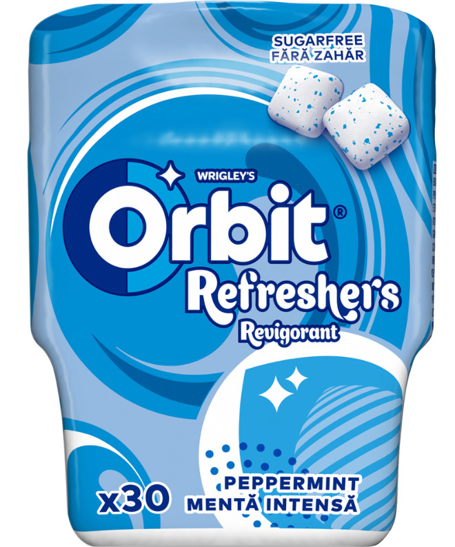 ORBIT Refresher's Peppermint Guma de Mestecat bo. 30buc 67g