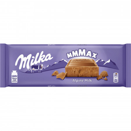 MILKA XXL Ciocolata cu Lapte Alpin - Tableta Mare 270g