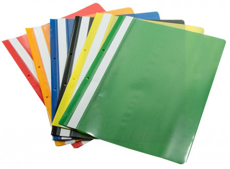 Dosar Colorat din Plastic cu Sina A4 tip Mapa Folie Plastic 25buc