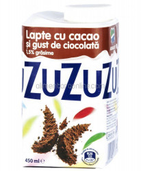 Lapte cu Cacao si Gust de Ciocolata ZUZU 450ml