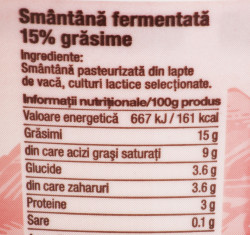Smantana Ardeleneasca 15% COVALACT 370g
