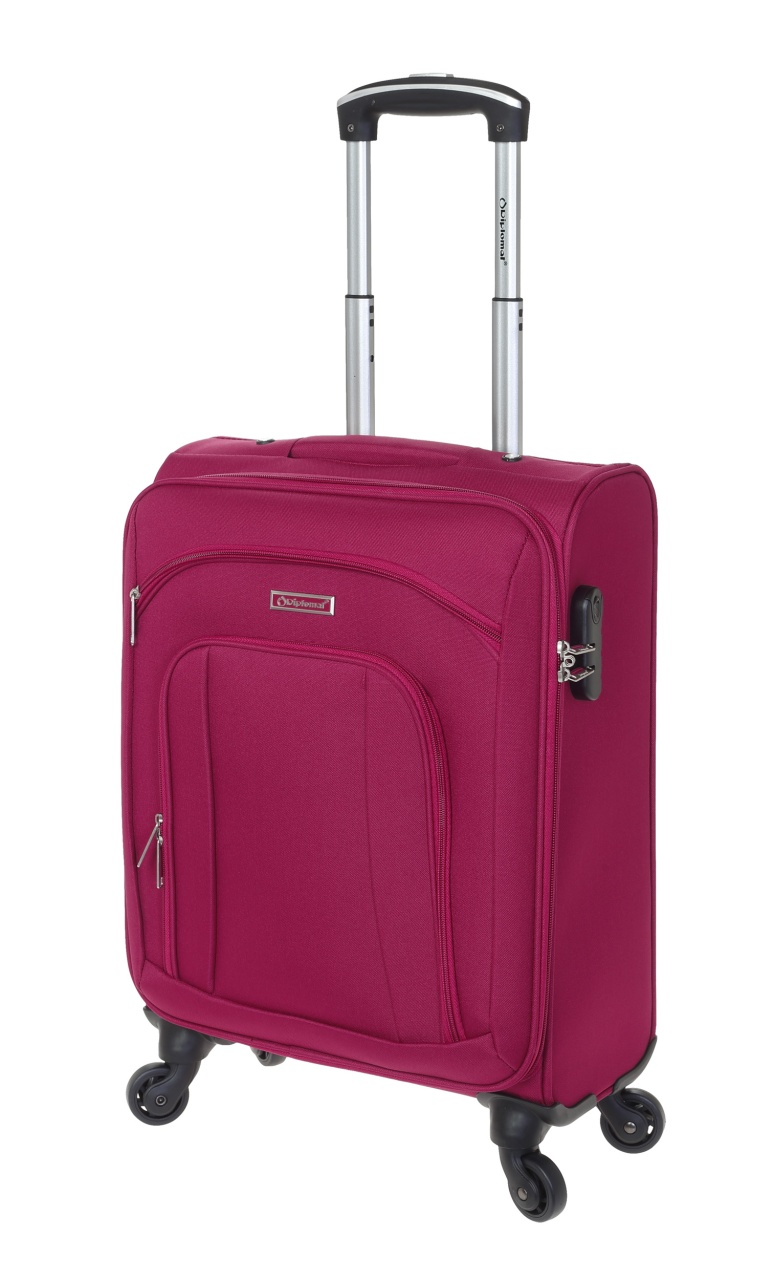 Troler Cabina, 4 Roti, Diplomat, ZC 444 - 55 cm, Rosu