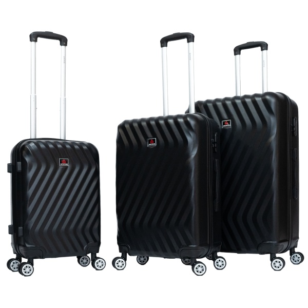 Set trolere Aventor AV104, 1 bagaj de cabina si 2 de cala, 100%ABS ...