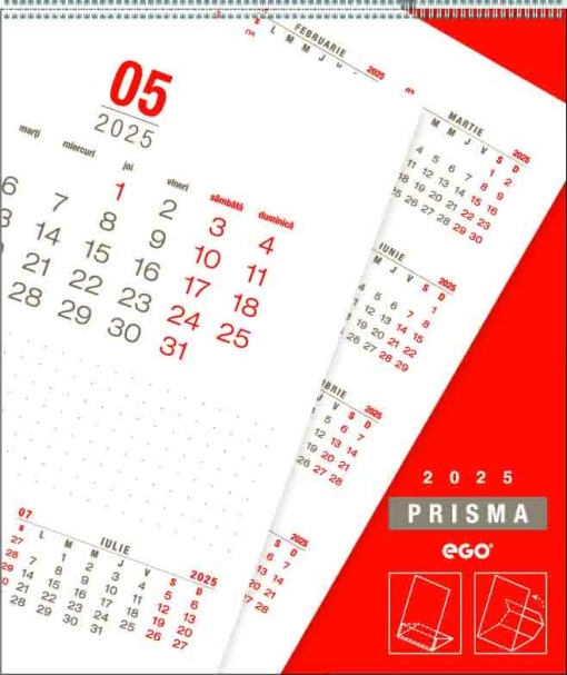 Calendar de birou Prisma PVC pentru personalizare | Materiale promotionale | Mdpromo.ro