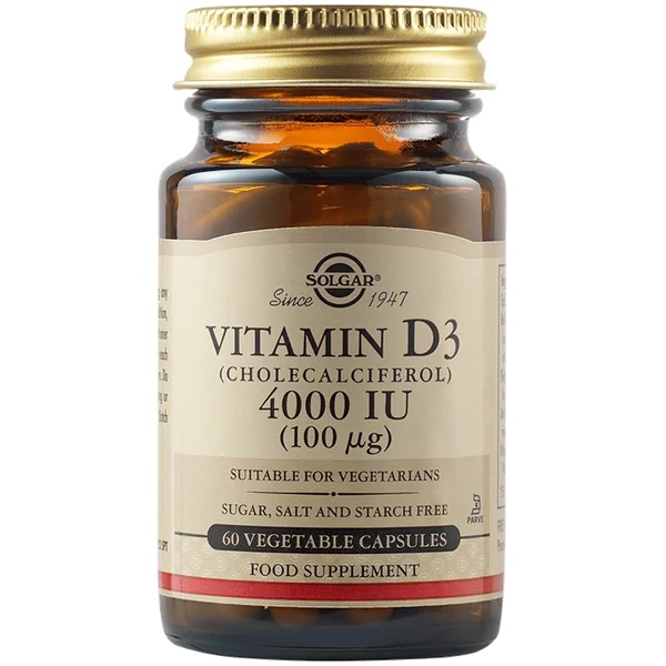 Vitamin D3 4000 UI, 60 capsule, Solgar
