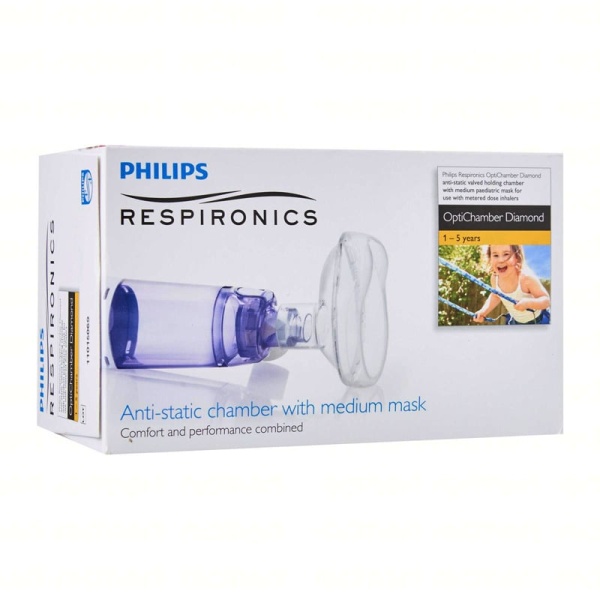 Camera de inhalare Optichamber Diamond, Philips Respironics, cu masca 1 ...