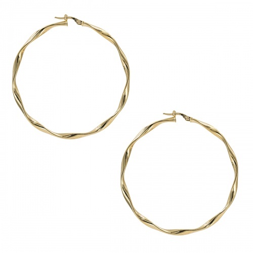 Bijuterii aur galben 14 K cercei colectie noua ITALIA model CREOLI ...