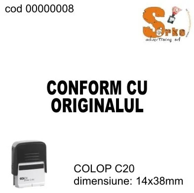 Stampila CONFORM CU ORIGINALUL