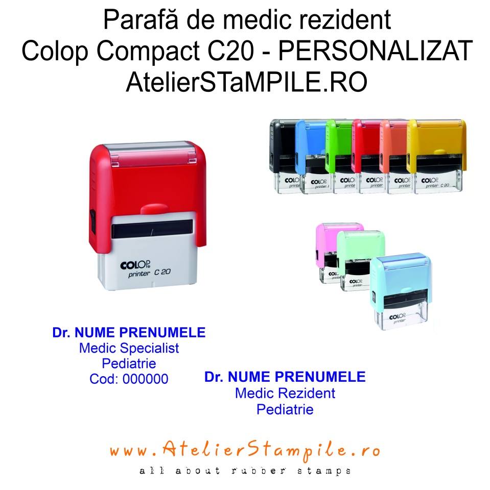 Stampilă Parafă Medic Rezident/Specialist - Include Personalizarea