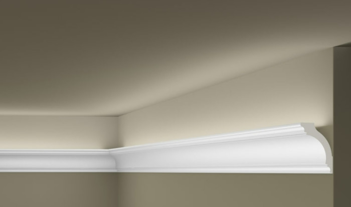 Cornisa decorativa Manavi K3 din poliuretan 8x8x240 cm