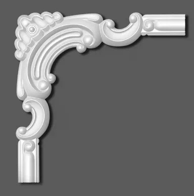 Chenar decorativ Manavi din poliuretan B21-2 - 19.5x19.5x1.2 cm