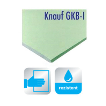 Placa gips-carton Verde Knauf GKBI 12.5 mm (2600mmx1200mm)
