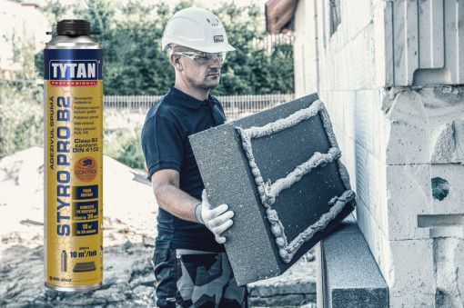 Tytan Professional Styro PRO B2 - Adeziv spuma Polistiren Expandat, Grafitat, Extrudat