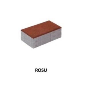 Pavaj Bulevard Rosu 20x20x8 cm