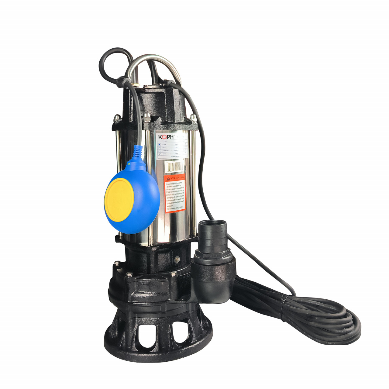 Pompa drenaj profesionala cu tocator KOPH pentru ape murdare, 1500 W ...