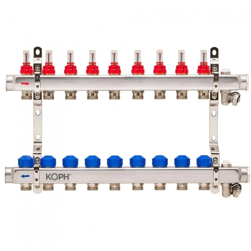 KOPH distribuitor 9 căi inox ᐈ Pardoseală control precis