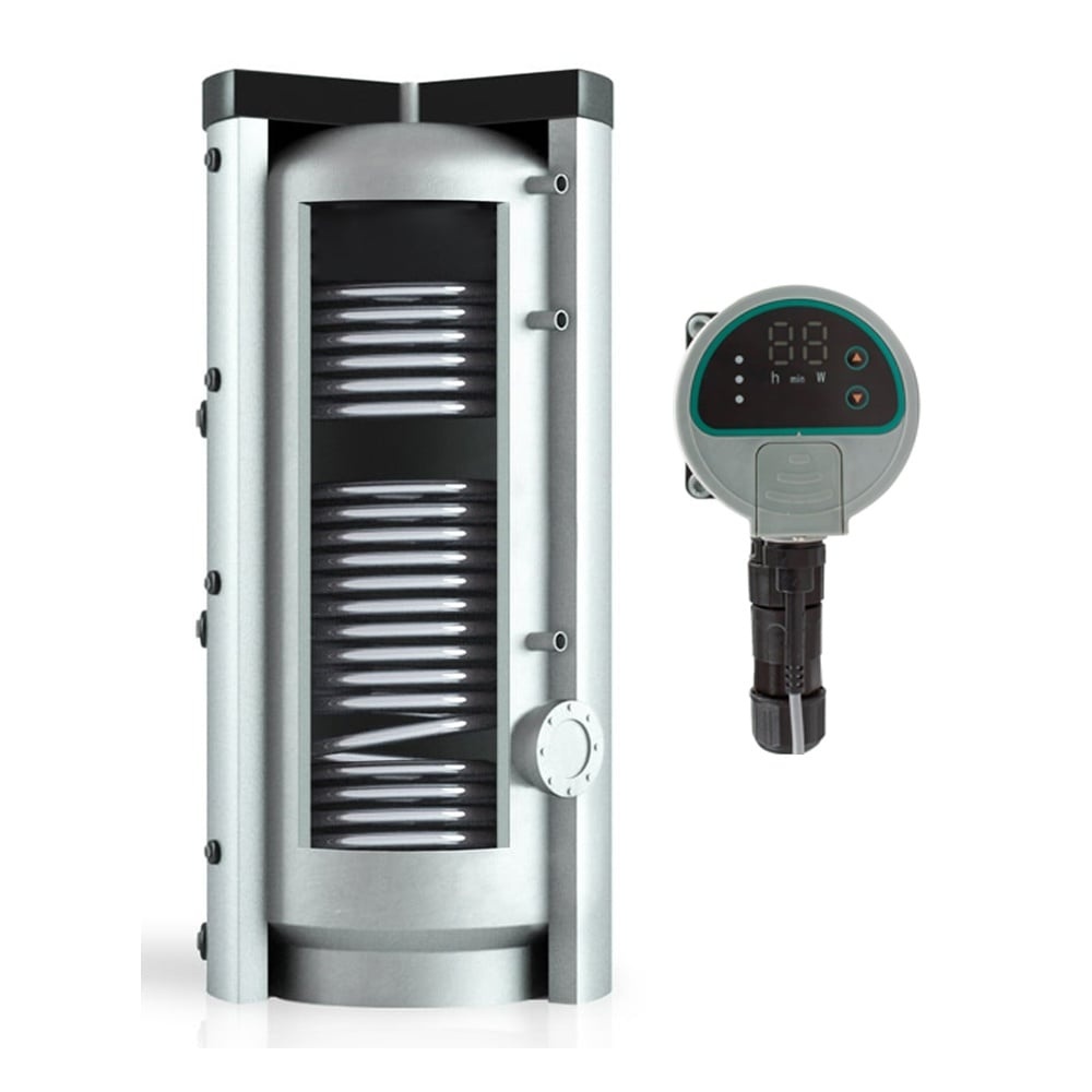 Pachet Boiler stativ din inox cu 2 serpentine, 300 litri, KOPH si Pompa ...