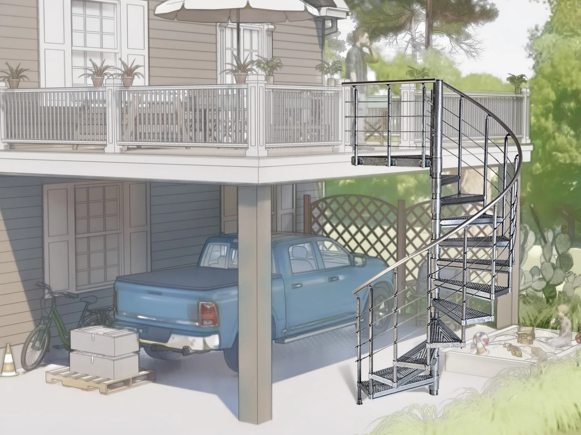 Scară Spirală Metalică Helix 1600