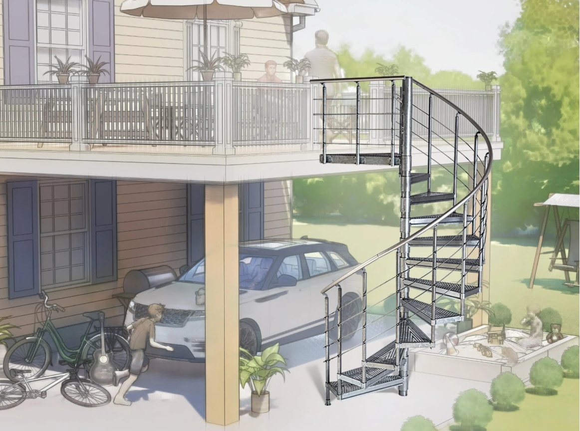 Scară Spirală Metalică Helix 1600