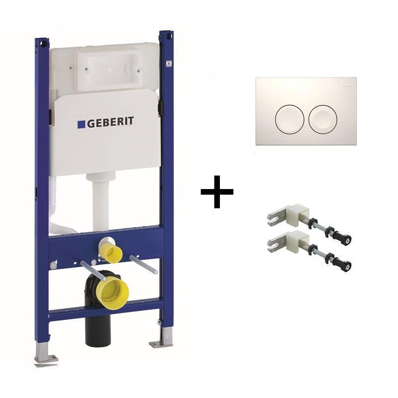 Set rezervor wc incastrat Geberit, cu set fixare si clapeta alba Delta ...