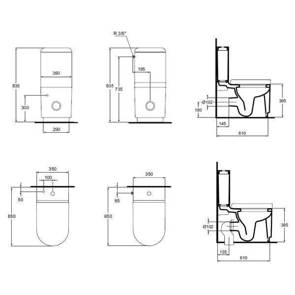 SET Ideal Standard, Moments, vas wc monobloc + capac duroplast ...