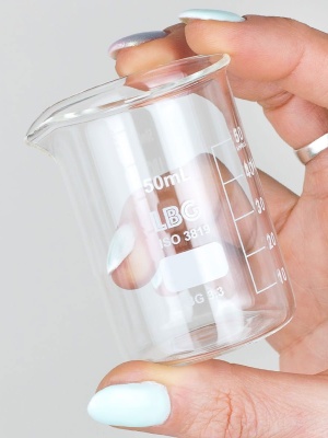 Pahar Berzelius, 50 ml, sticlă borosilicat 3.3 în conformitate cu ...