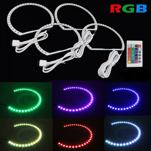 Kit Angel Eyes LED SMD BMW E36 RGB cu 16 culori cu telecomanda