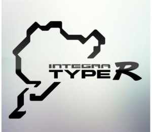 Sticker auto geam Integra Type R
