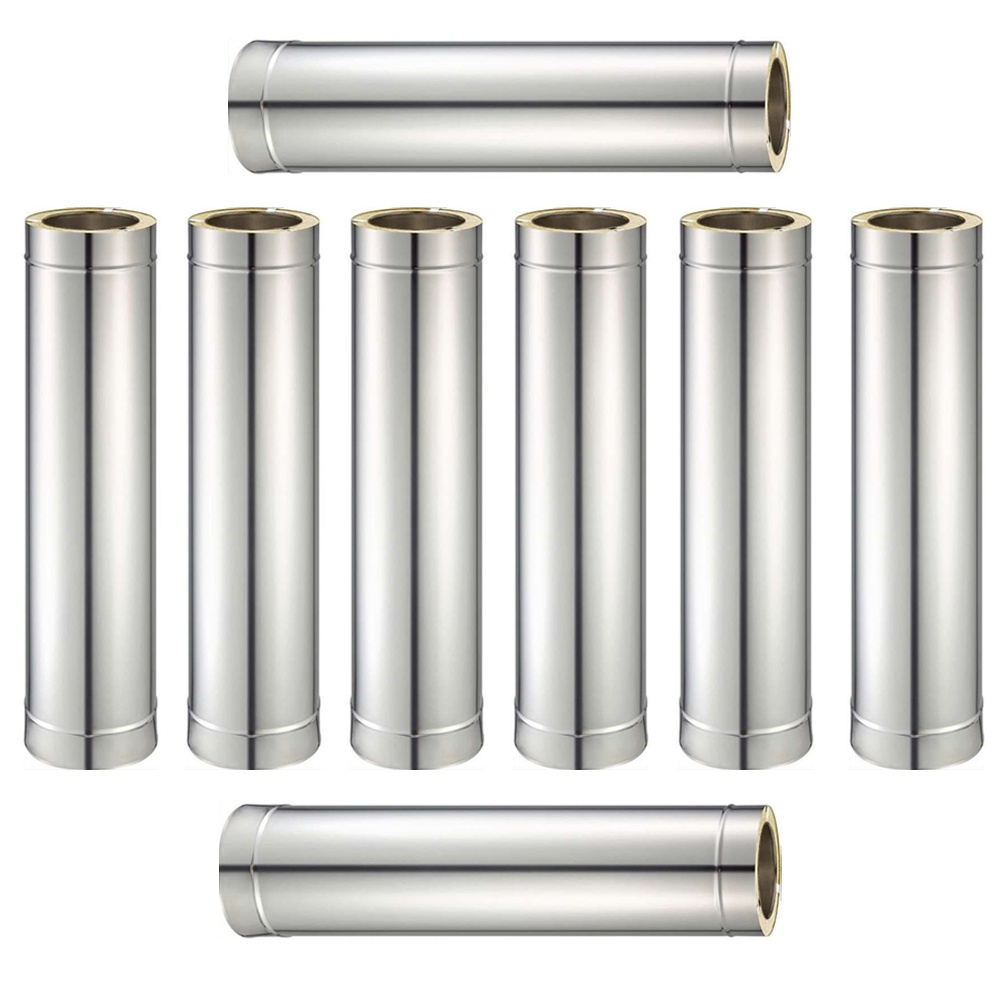 Pachet 8 bucăți tub inox izolat pentru coș fum KOPH Ø80 mm ᐈ Evacuare ...