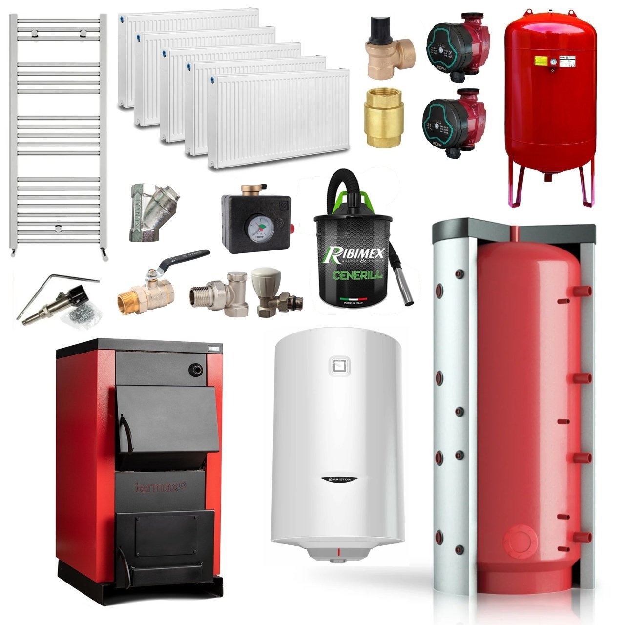 Pachet centrală pe lemn Termax 25 kW ᐈ Soluție completă pentru 150 m²