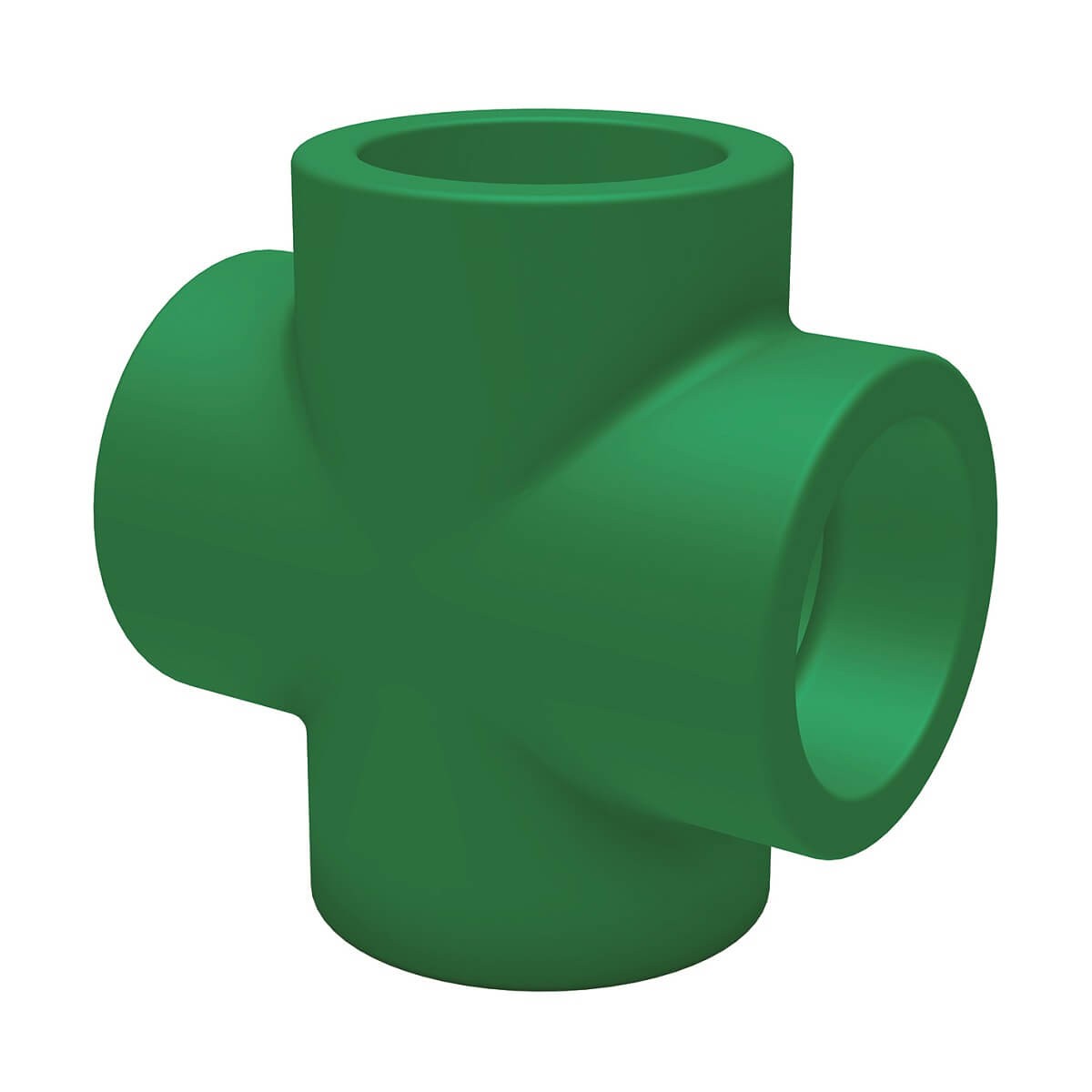 Cruce PPR, Ø 32 mm, PN25, verde
