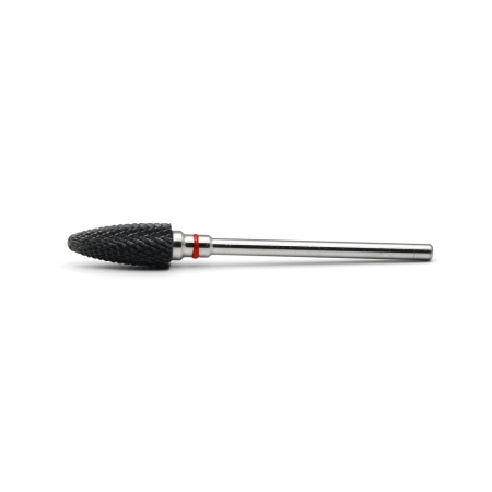 Bit (Cap) Freza Unghii Ceramica Negru, Brau Rosu 6410701