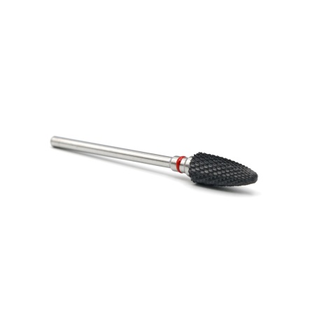 Bit (Cap) Freza Unghii Ceramica Negru, Brau Rosu 6410701
