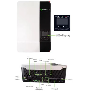 Growatt OFF-GRID Inverter SPF3500ES (3,5KW) 48V Single Phase