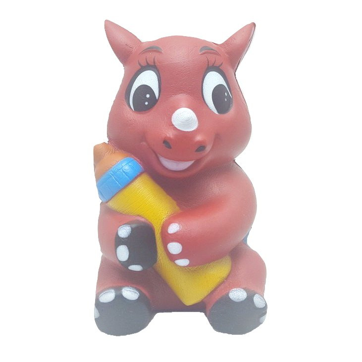 Squishy parfumata model pui de rinocer cu biberon