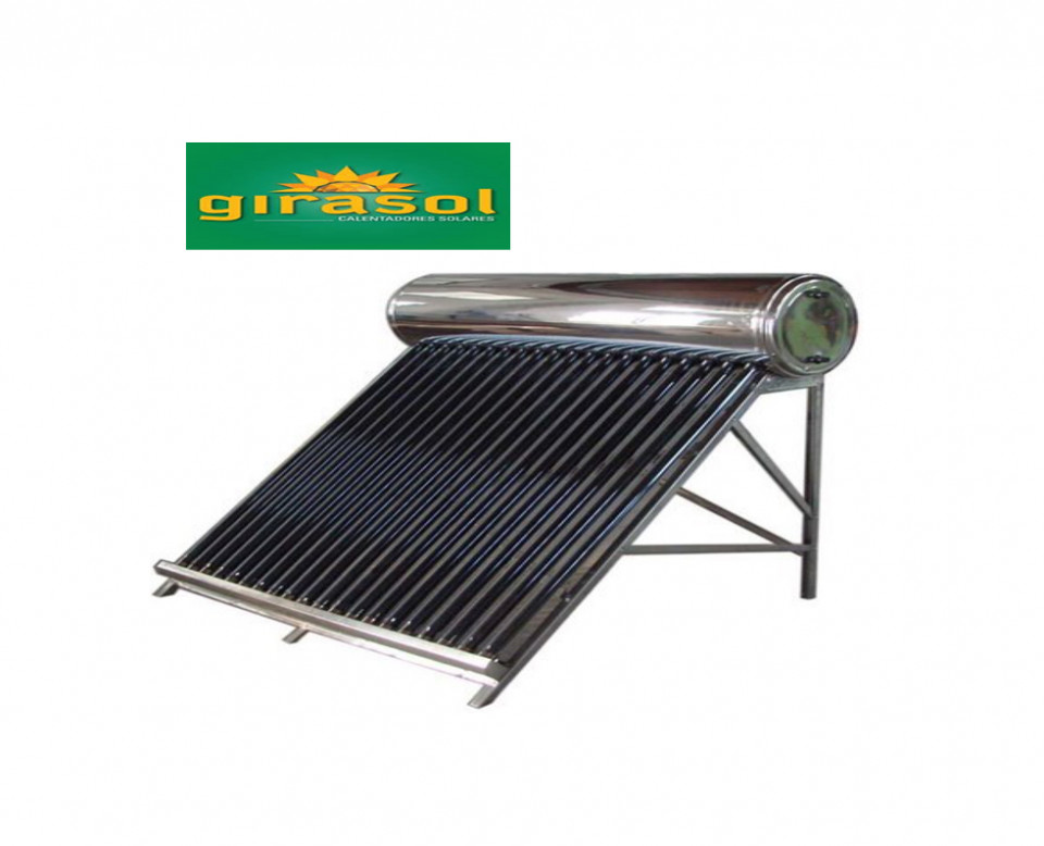 Calentador Solar GIRASOL de 20 Tubos para 6 personas en Baja Presión (Gravedad-Tinaco)