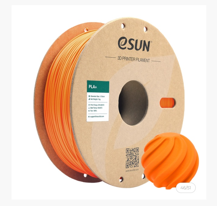 Filament eSUN PLA+ Coral Orange 1,75 mm 1 KG