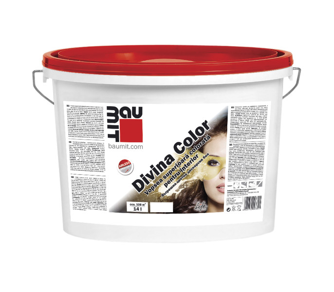 Baumit Divina Color - Vopsea lavabila superioara, colorata, pentru interior