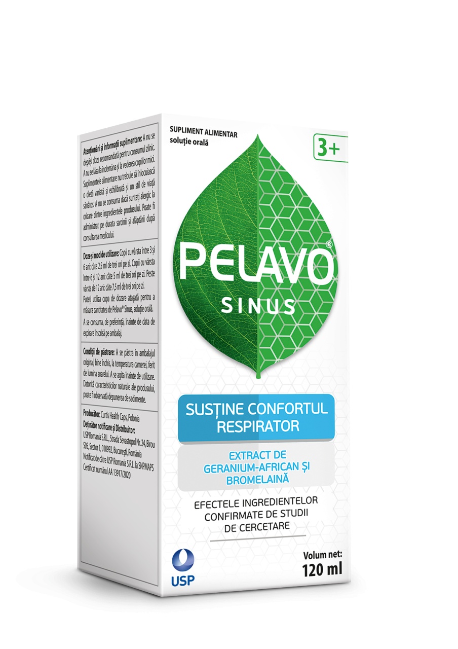 Pelavo Sinus solutie orala 3 ani+, 120 ml, USP