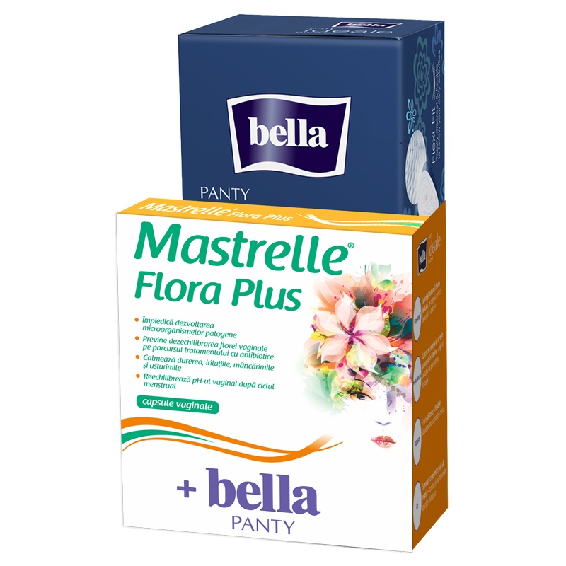 Mastrelle Flora Plus, 10 capsule vaginale + absorbante Bella Panty, 28 ...