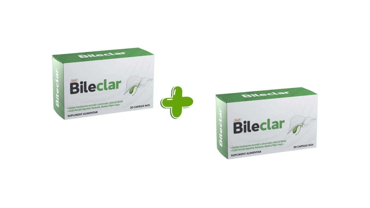 Bileclar, 30 + 30 capsule- 50% cadou, Sun Wave Pharma