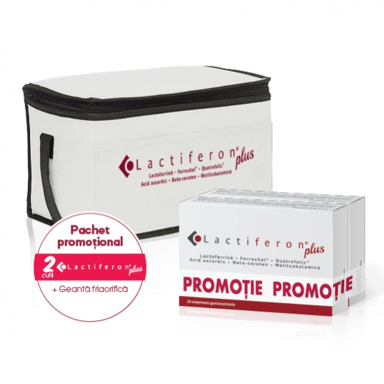 Lactiferon plus 20 comprimate, 2 cutii + geanta cooler, Meditrina
