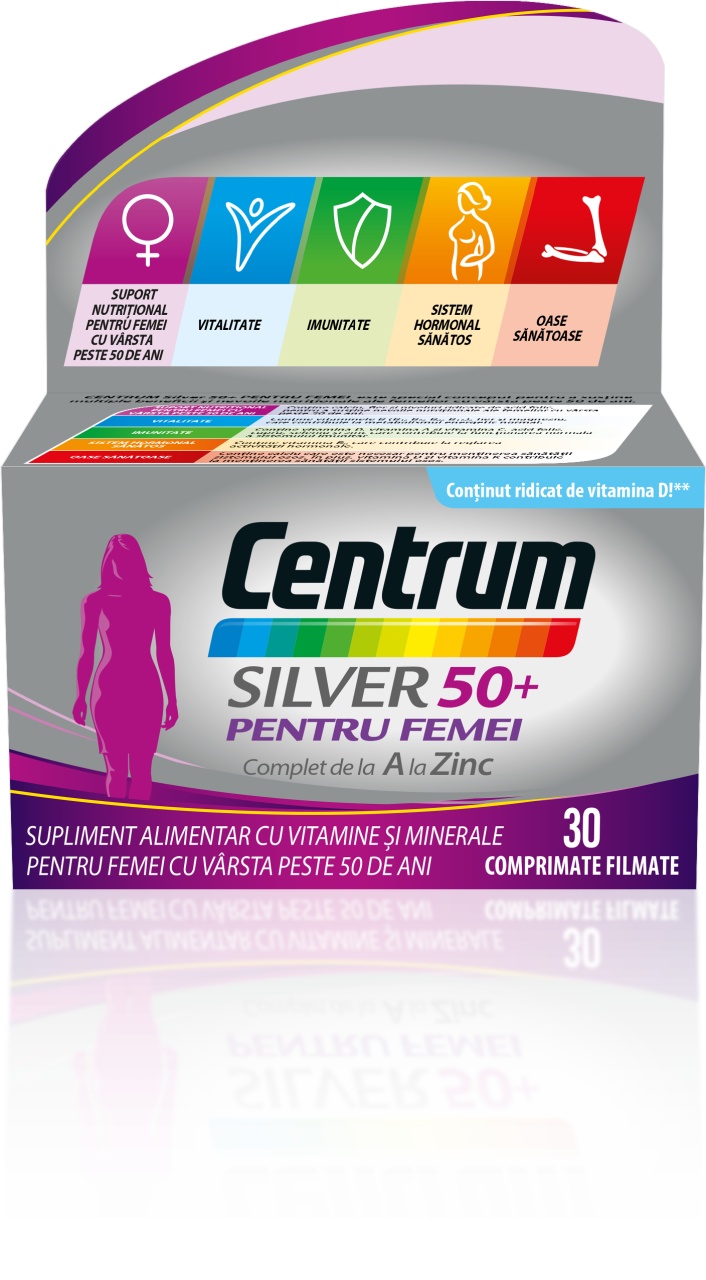 Centrum Silver 50+ pentru femei, 30 comprimate, GSK